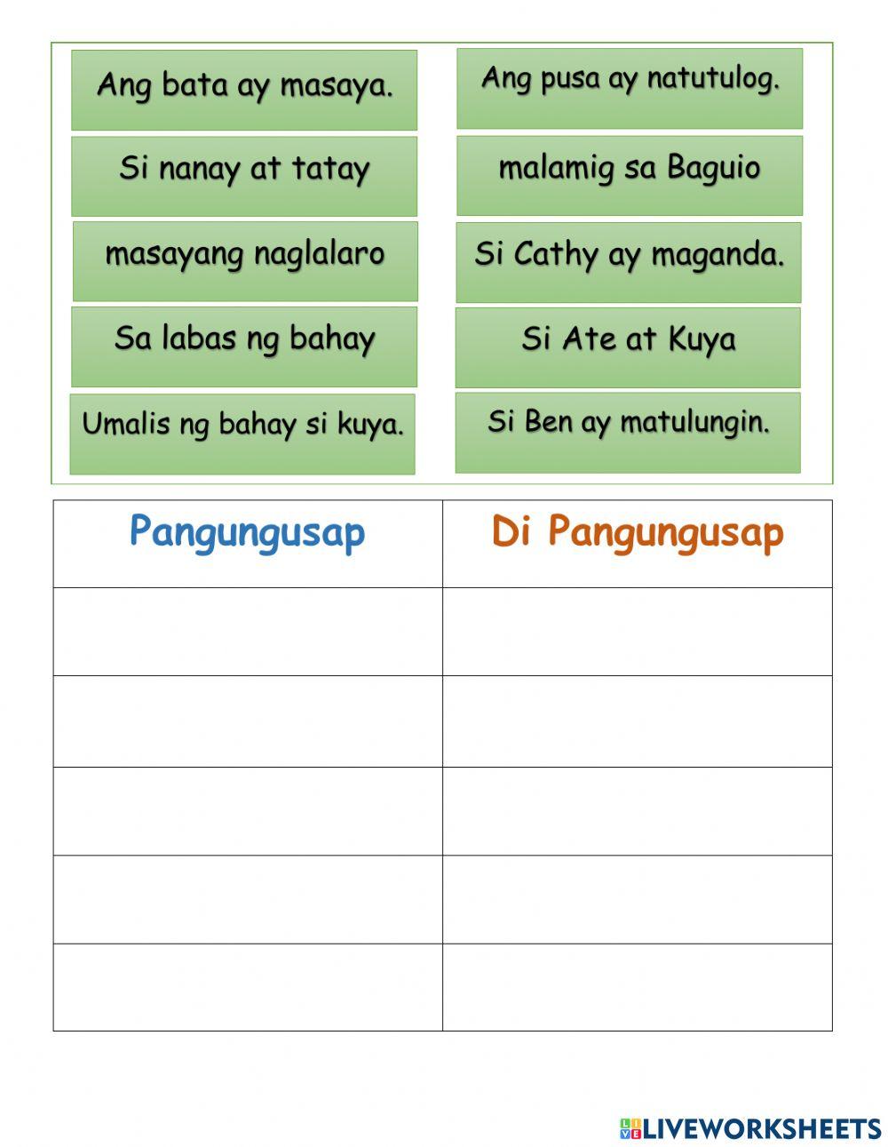 Pangungusap At Di-Pangungusap Worksheet Live Worksheets, 50% OFF Pangungusap At Di-Pangungusap Worksheet Live Worksheets, 50% OFF