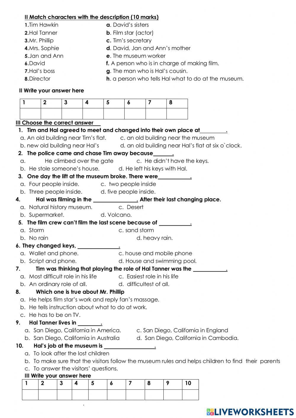 Quize interactive activity | Live Worksheets