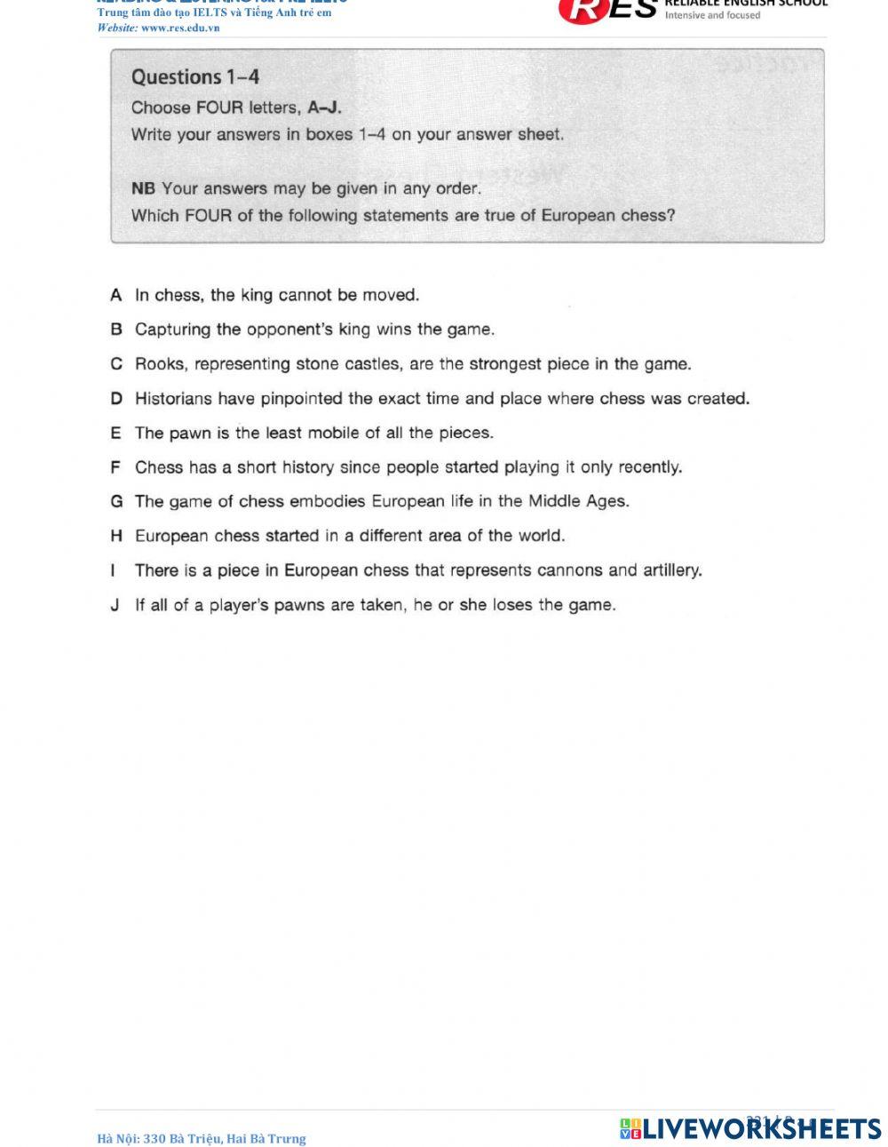 RL For Pre Les 11 Reading (1) worksheet | Live Worksheets