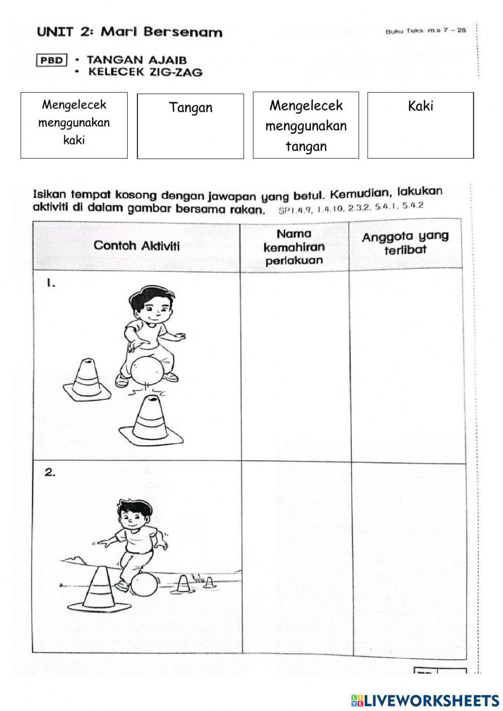 Mengelecek bola tahun 2 worksheet | Live Worksheets