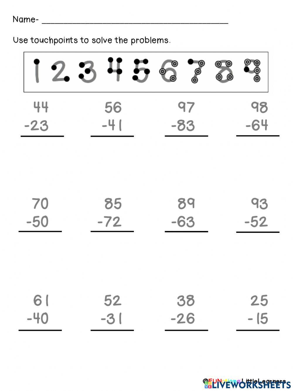 Touchpoint Doub… | Free Interactive Worksheets | 5099900