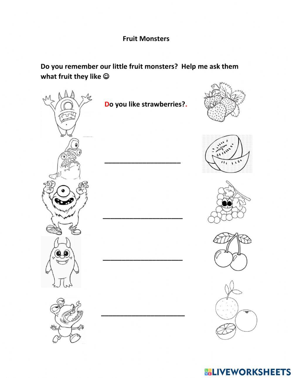 What fruit do y… | Free Interactive Worksheets | 1176055
