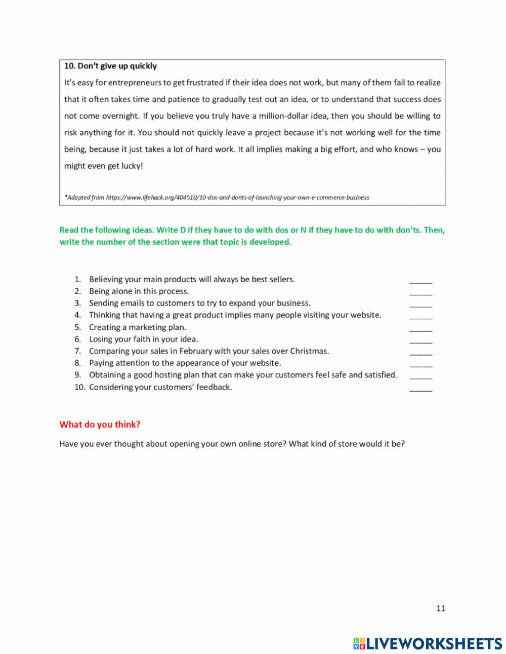 Launching your … | Free Interactive Worksheets | 1176306