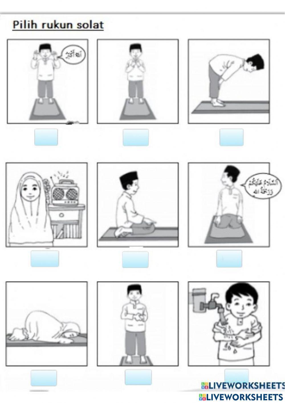 Rukun Solat online pdf activity | Live Worksheets