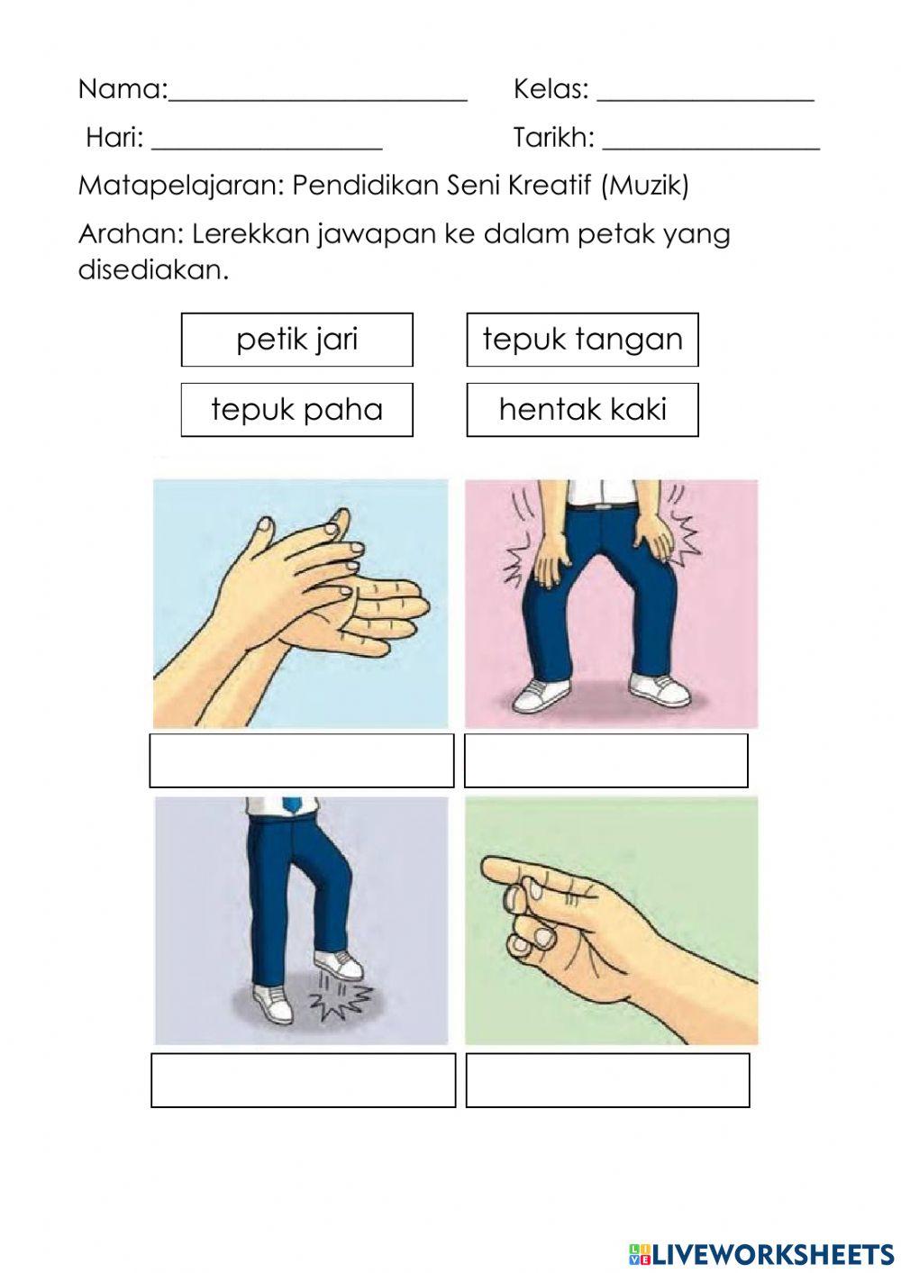 Perkusi Badan interactive exercise | Live Worksheets