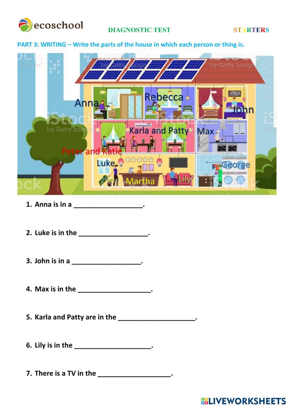 Starters Test 1176999 | Luis | LiveWorksheets