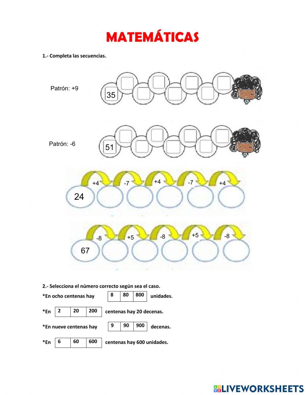 Reforzando lo prendido worksheet | Live Worksheets