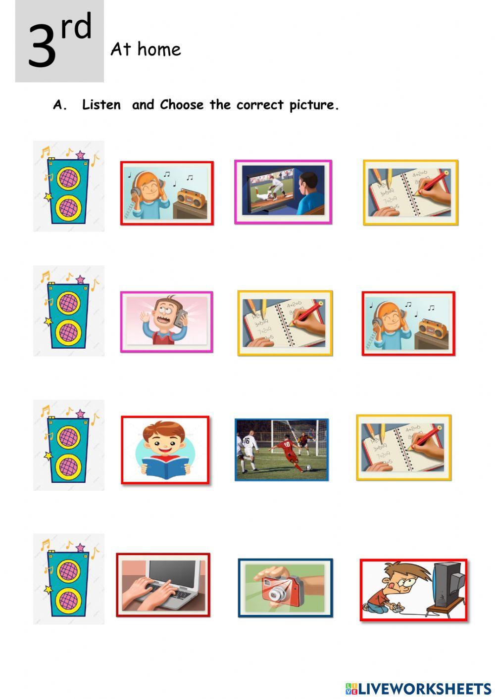 Activities at home activity | Live Worksheets
