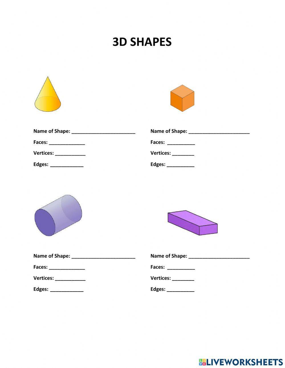 2D And 3D Shape Properties Worksheet Live Worksheets 2d-and-3d-shape-properties-worksheet-live-worksheets