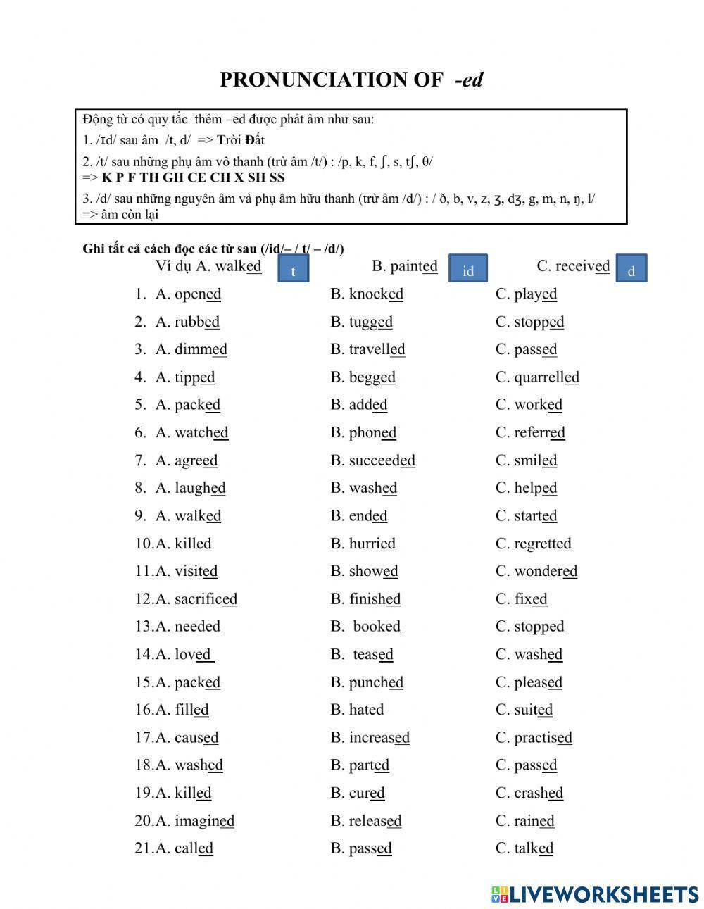 1179081 | Pronuciation of -ED | Ms Banana