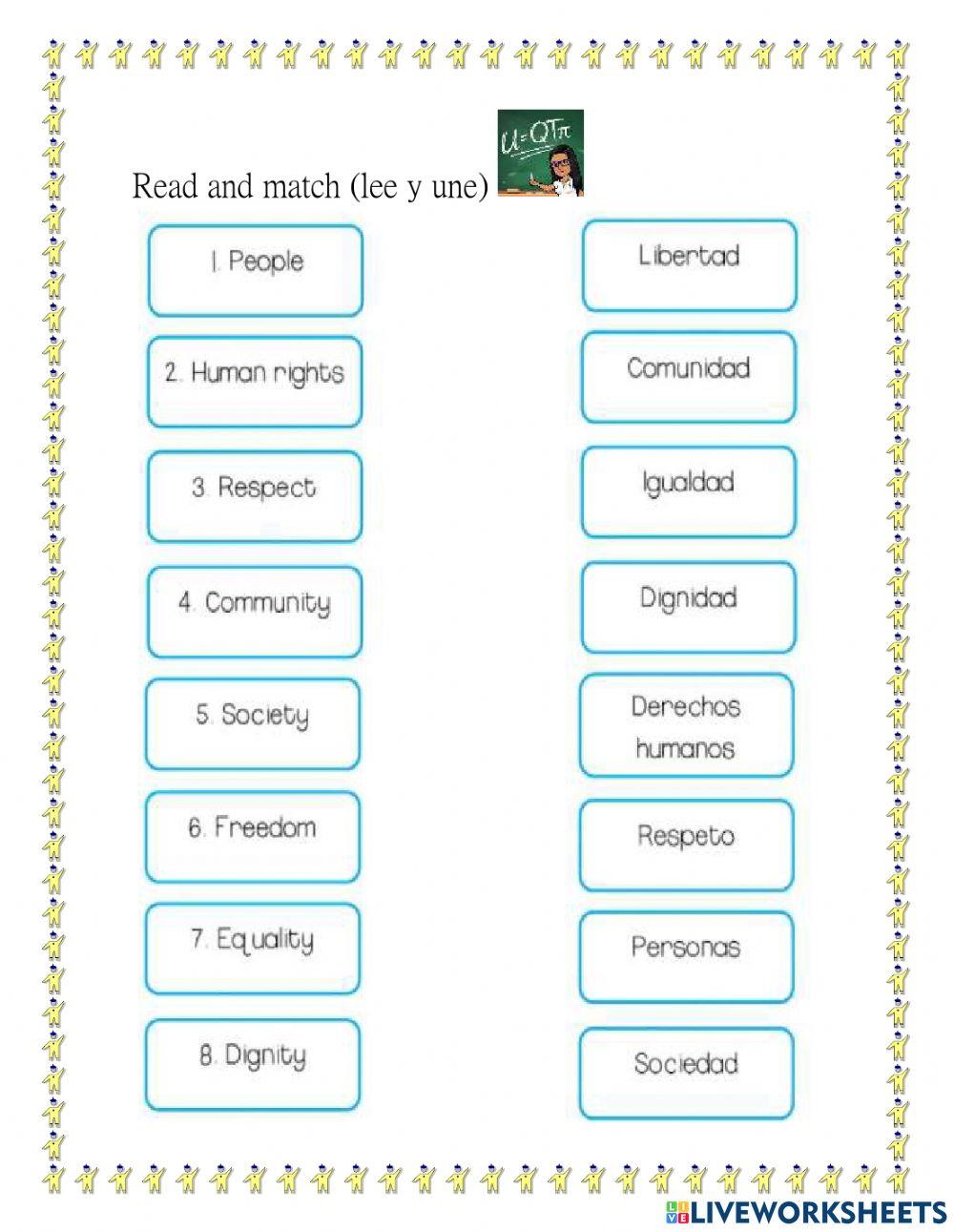 Human rights | Free Interactive Worksheets | 1179407