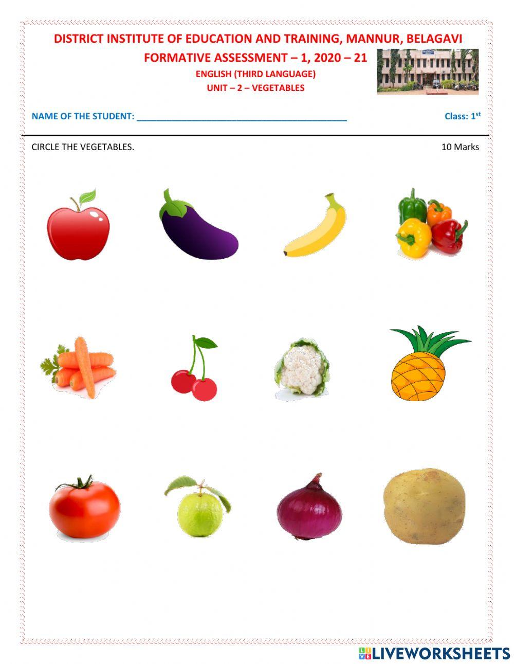 1180378 | 1st U2 Vegetables A1 Select | Shruti A S