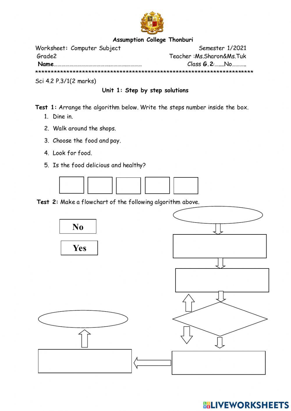 Grade 2: Unit 1 online exercise for | Live Worksheets