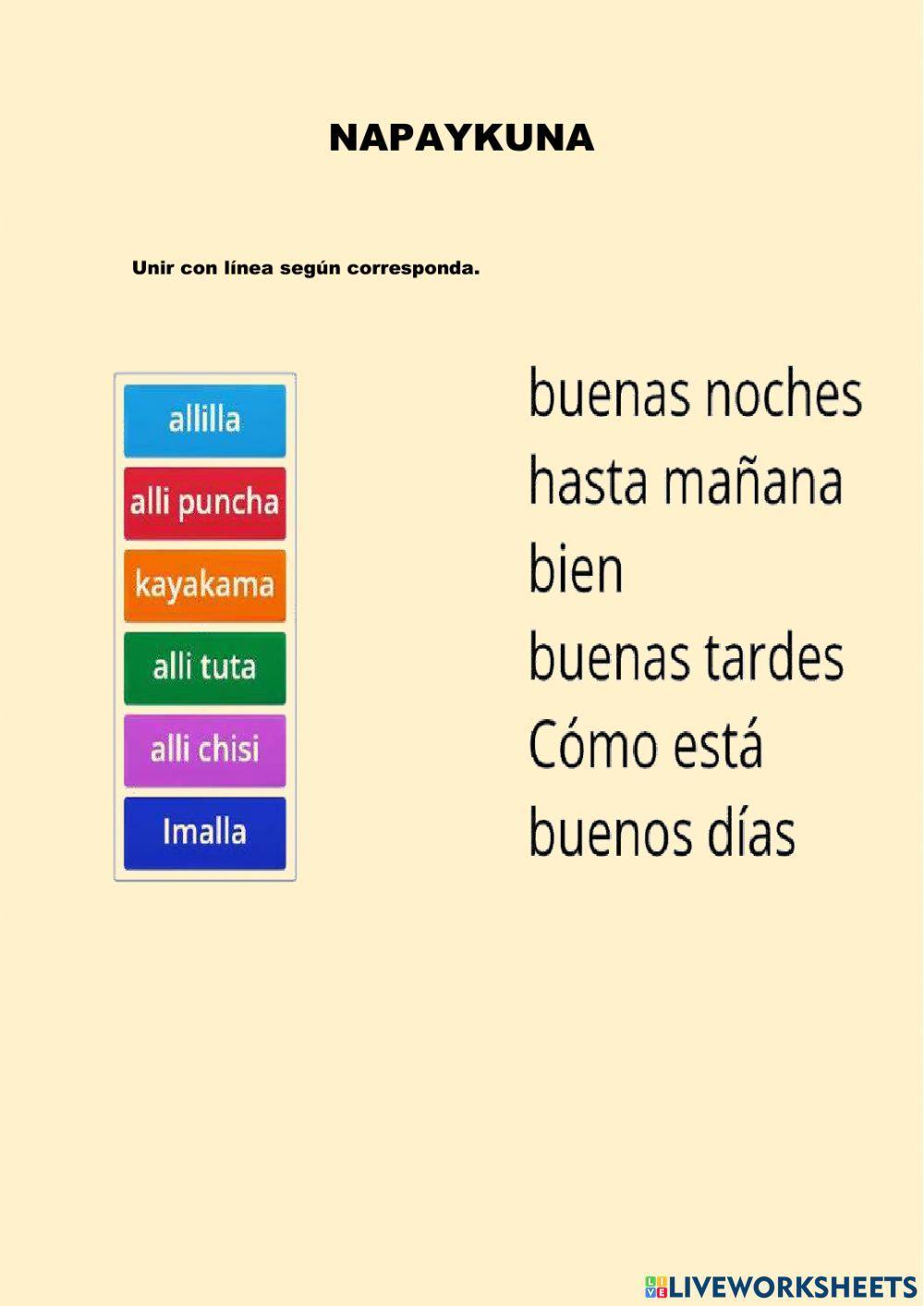Dias De La Semana En Kichwa Worksheet Live Worksheets 49 Off