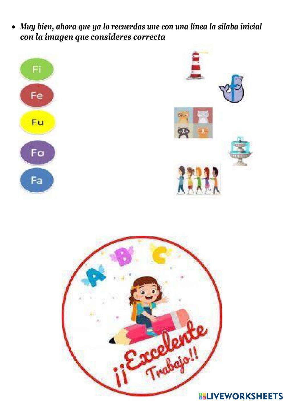 Letra F online exercise for 2do A | Live Worksheets