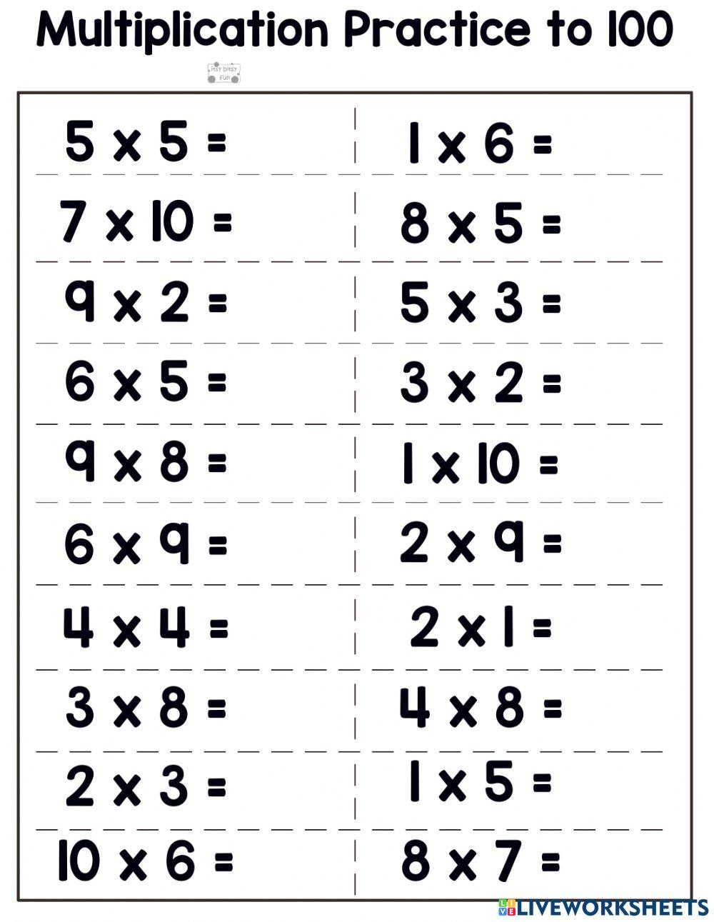 3200443 | Multiplication Speed Test | MarleneW