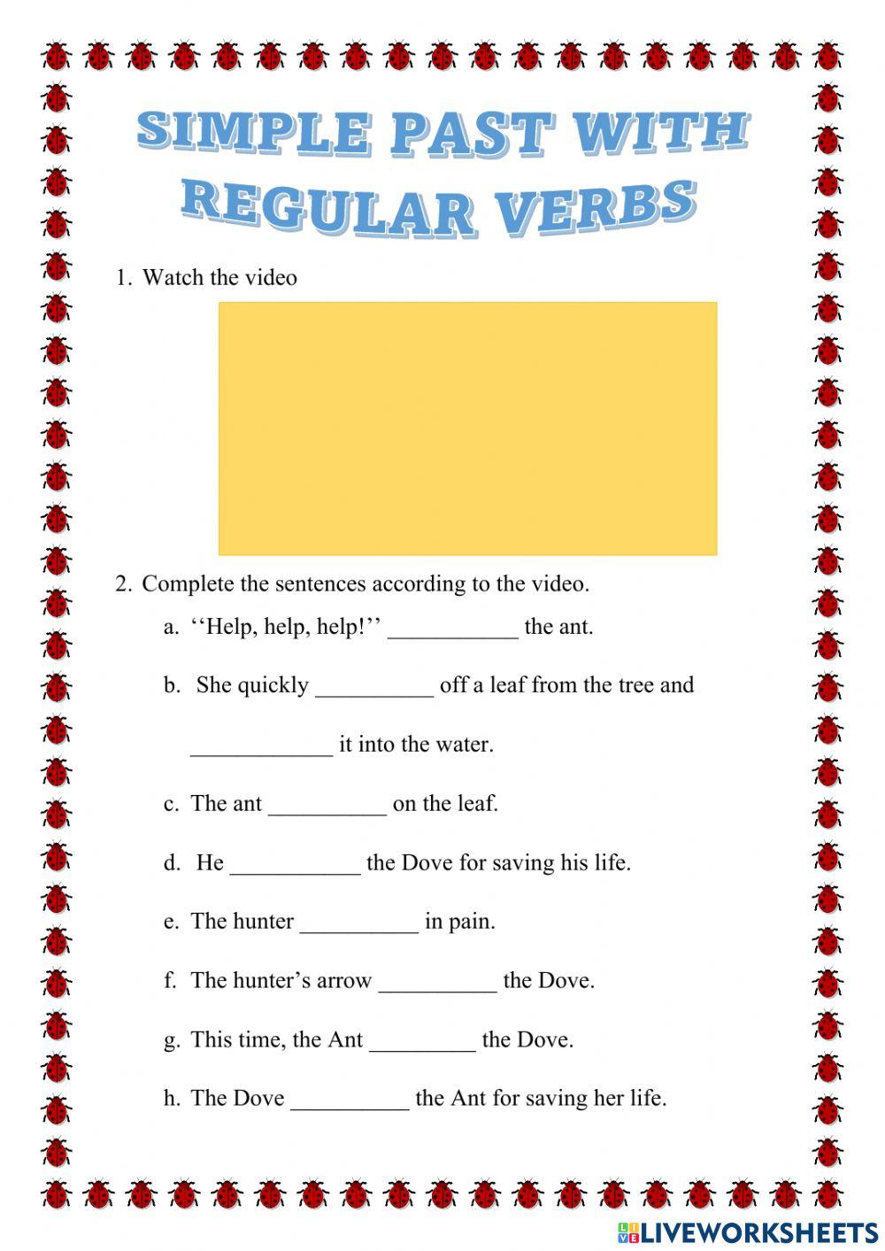 Simple past online exercise for 10+ | Live Worksheets