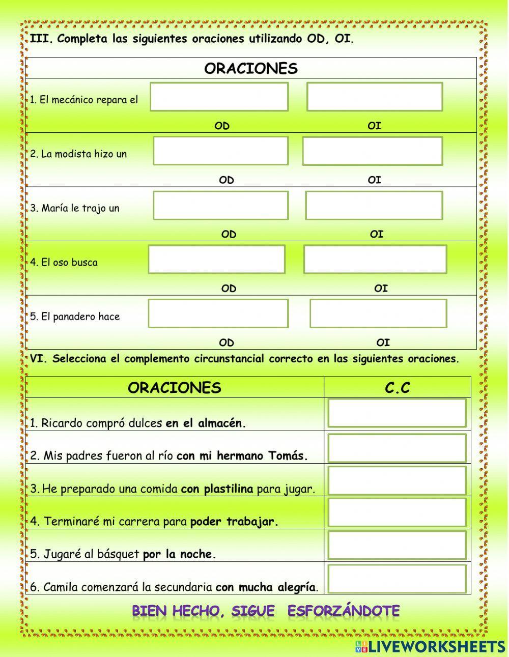Complemento del… | Free Interactive Worksheets | 1181761