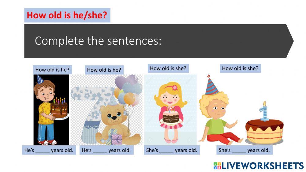 CP3: how old is he-she? worksheet | Live Worksheets
