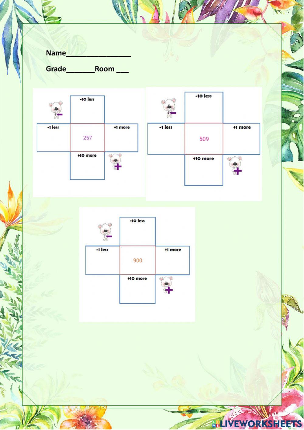 Number sense, length, mass, money worksheet | Live Worksheets
