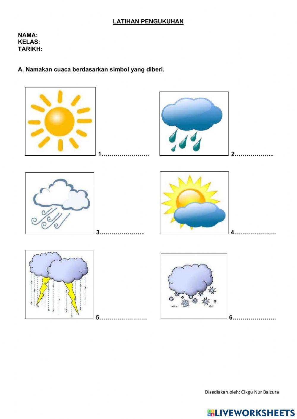 LATIHAN TOPIK CUACA online exercise for | Live Worksheets