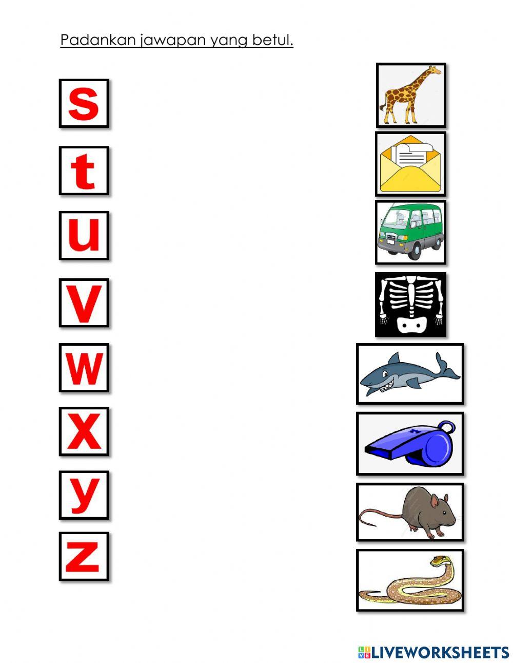 Mengenal huruf interactive activity | Live Worksheets