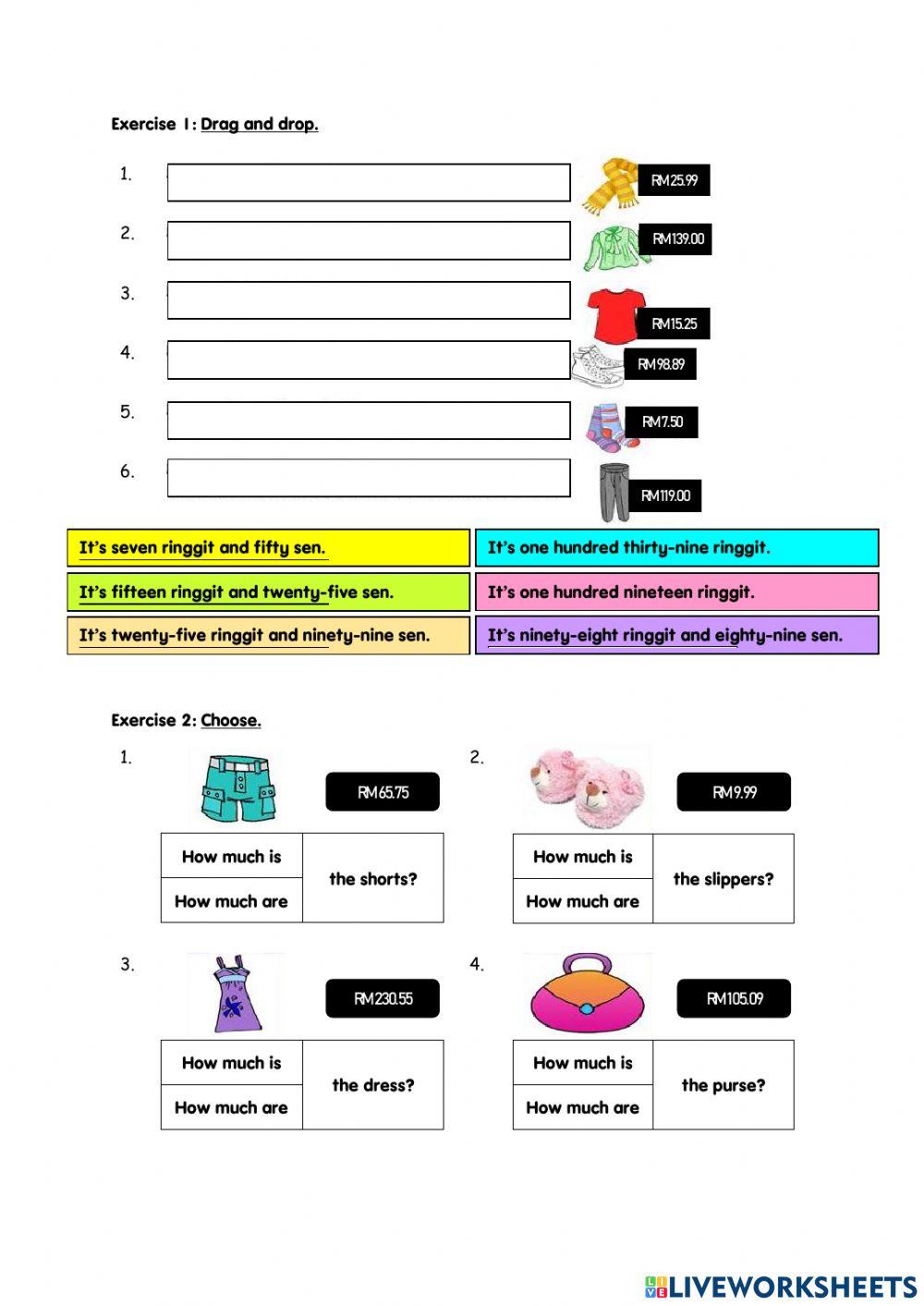 Year 4 Module 6 How Much worksheet | Live Worksheets