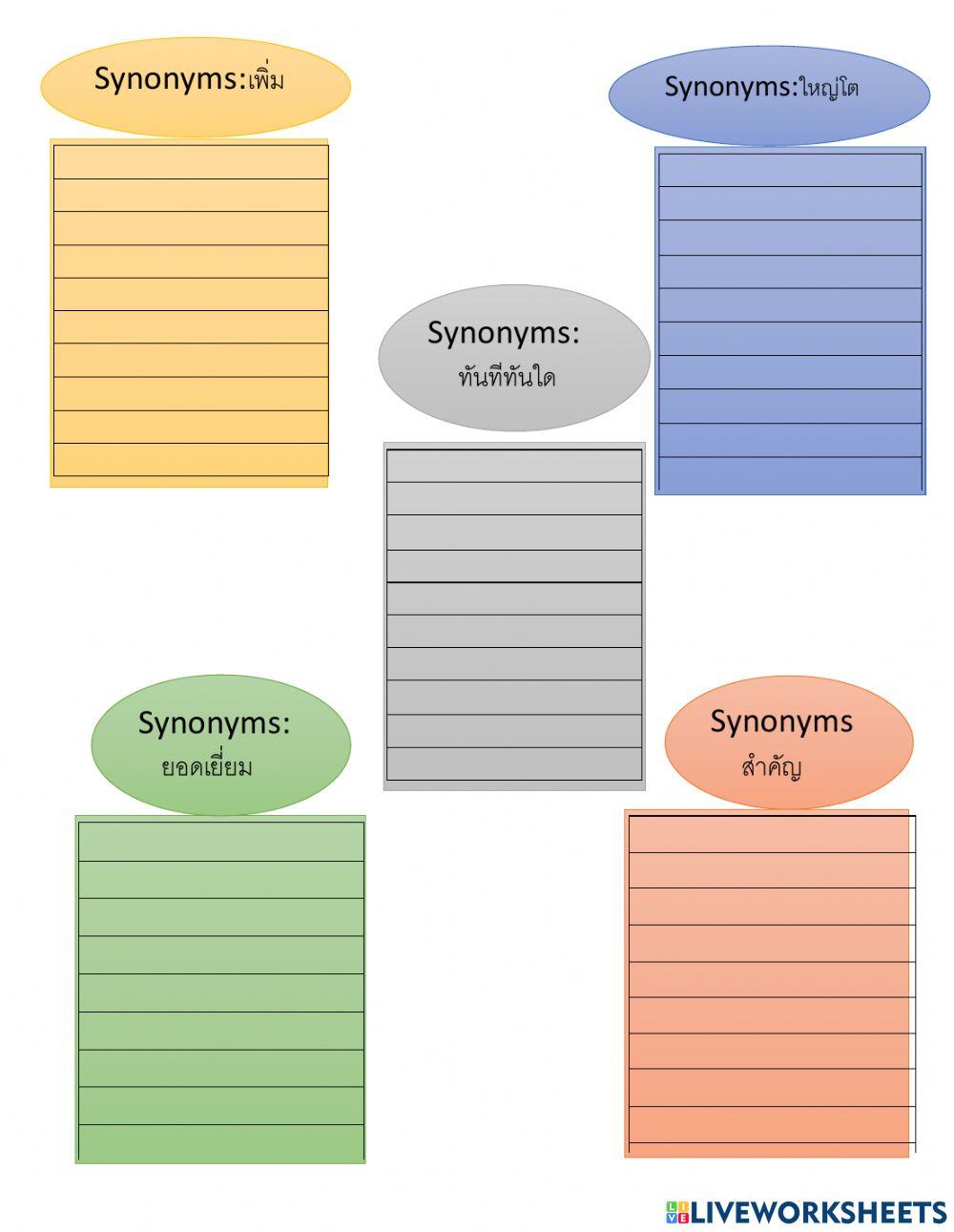 1138245 | Synonym Vocabulary | chommanad
