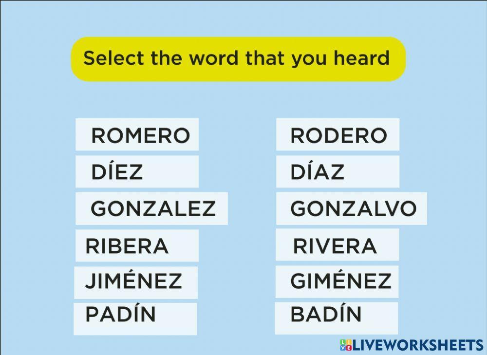 Deletrear | Free Interactive Worksheets | 1138499