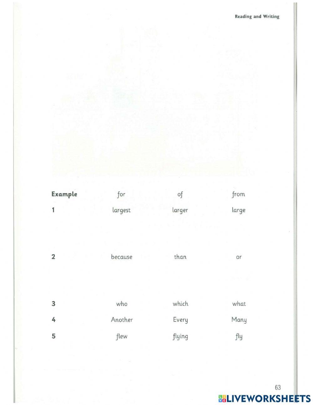 MOVERS PRACTICE TEST: READING - WRITING PART 4 online exercise for ...