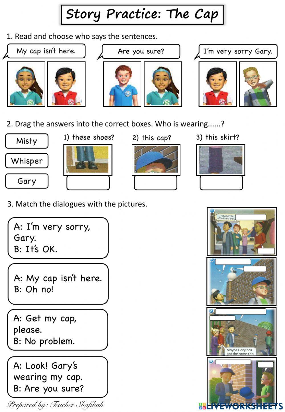 Get dressed! English language exercise | Live Worksheets