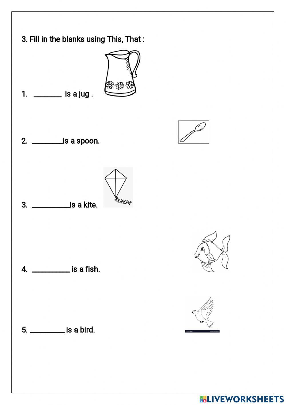 English worksheet exercise for class 1st | Live Worksheets