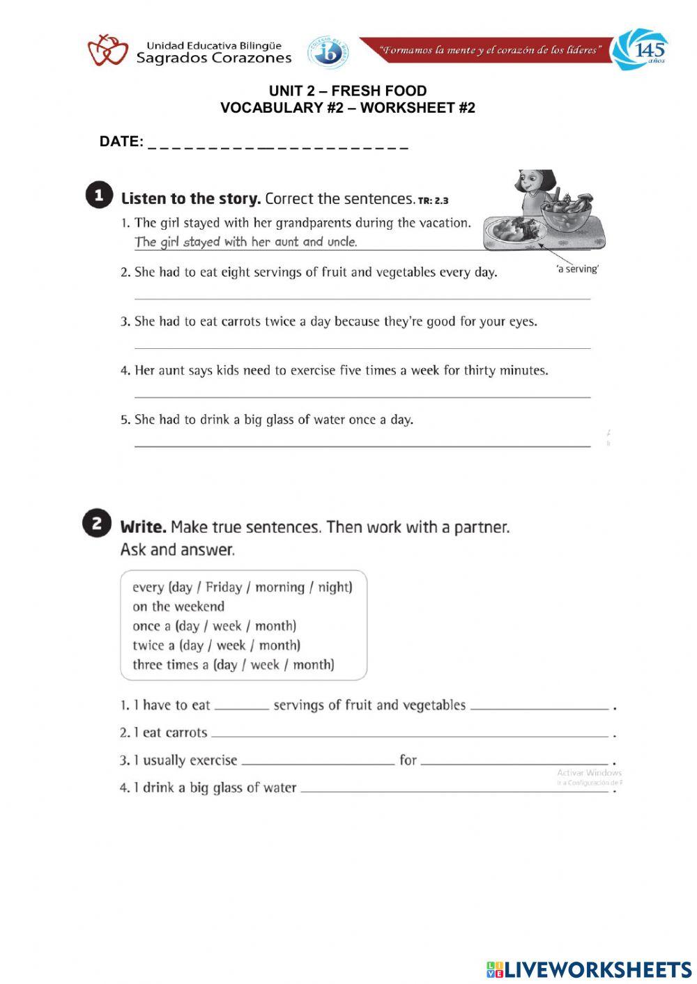 Expressions of Frequency online activity | Live Worksheets
