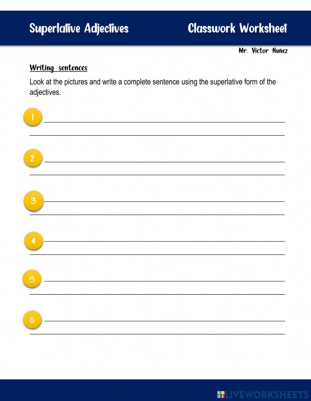 Superlative Adjectives - 8th Grade 3208239 | 4grade2021