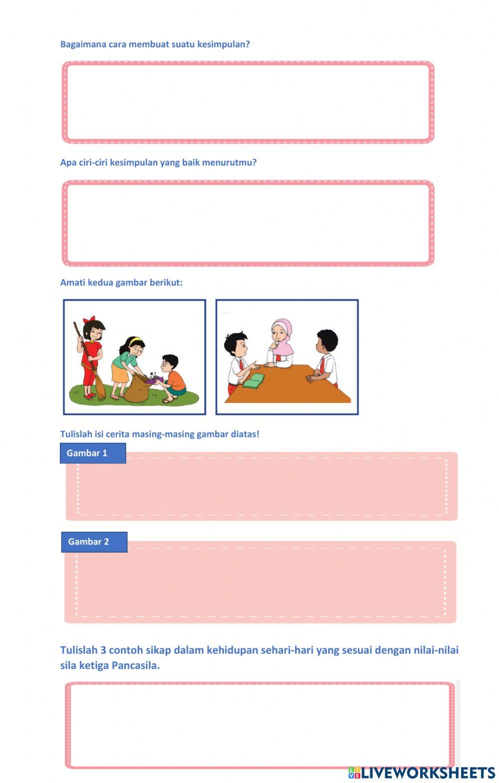 LKPD Kelas 6 Tema 1 ST 1 Pb 4 worksheet | Live Worksheets