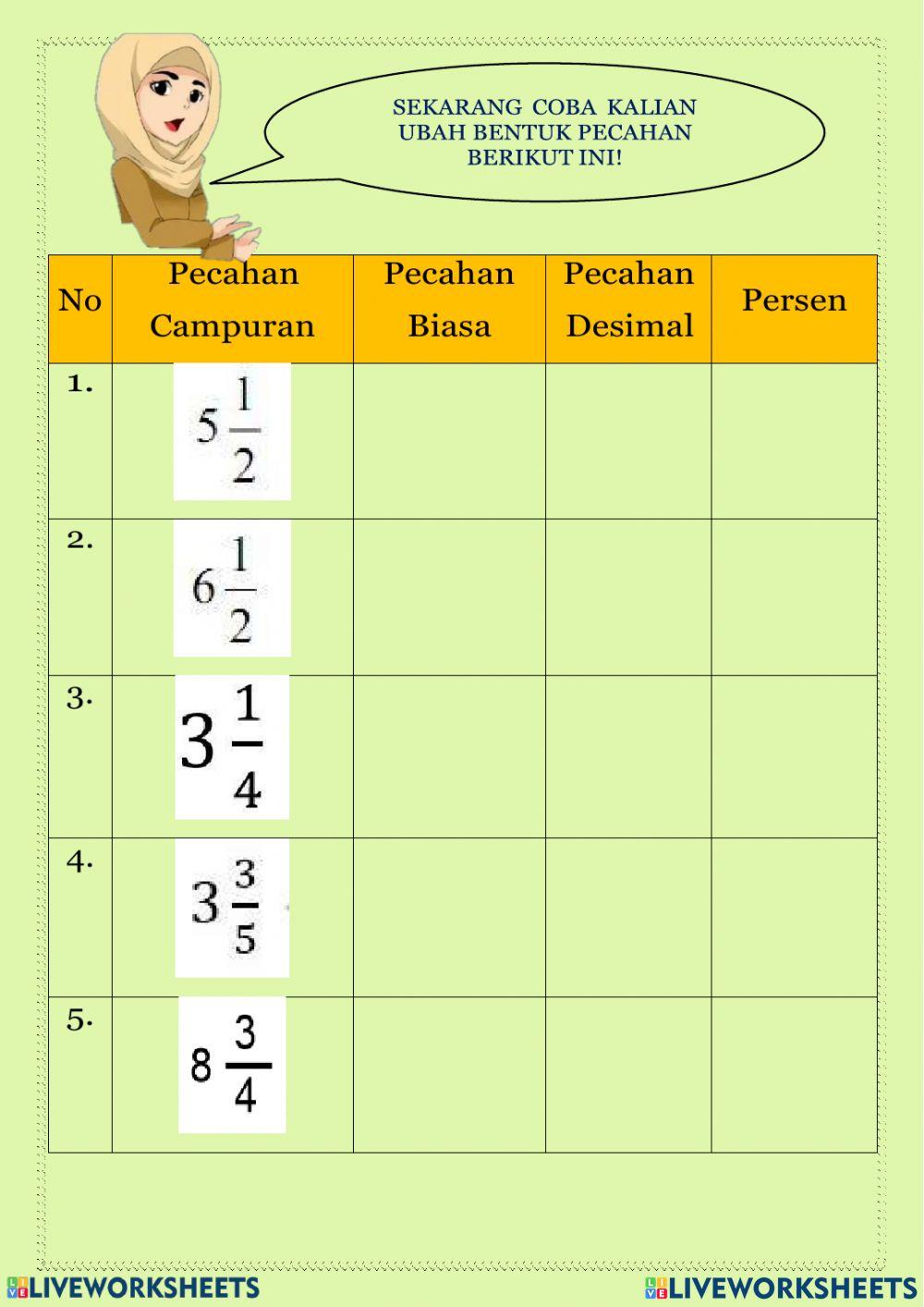Lk matematika bentuk pecahan 1185983 | ibrahim denira