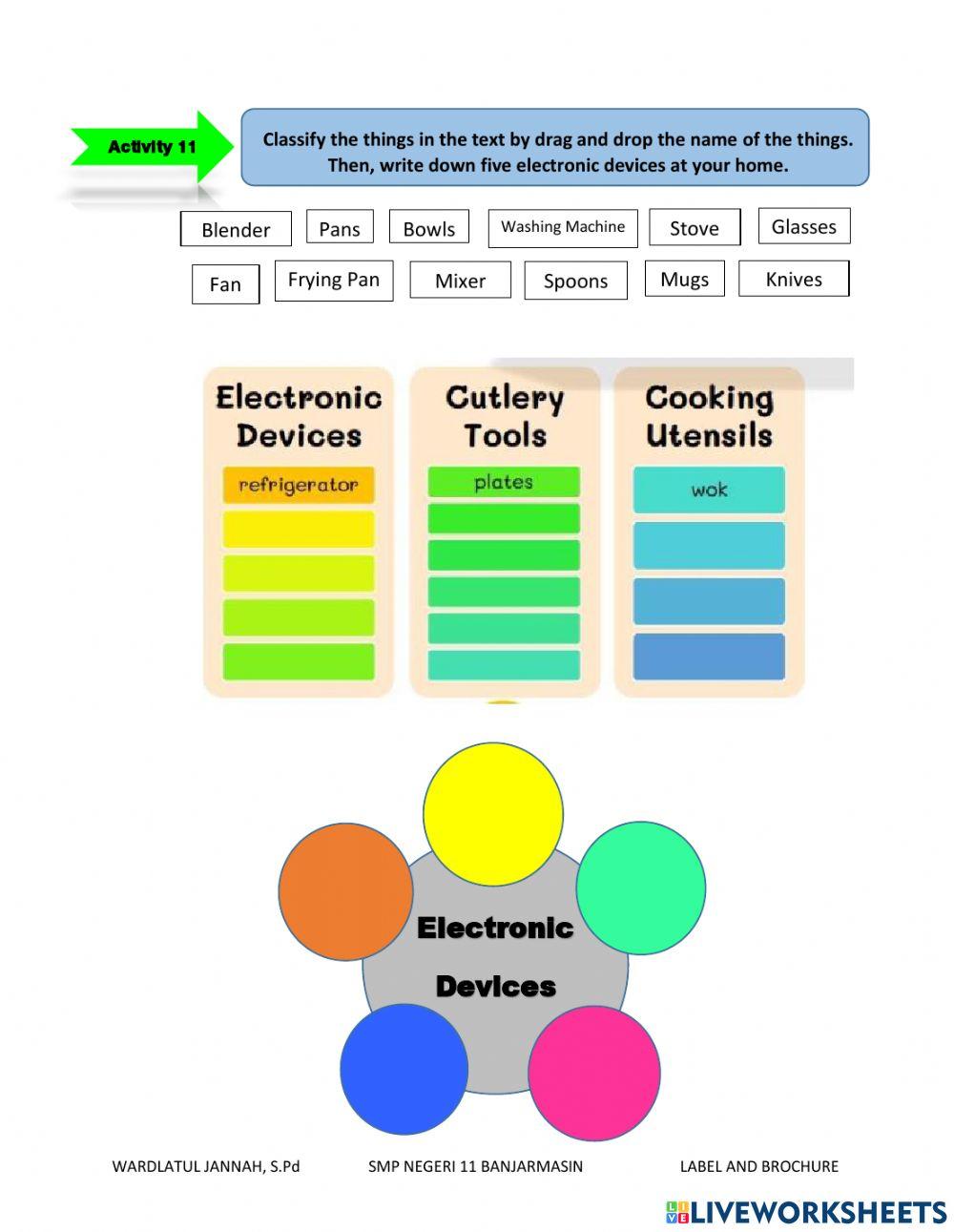 LABEL AND BROCHURE worksheet | Live Worksheets