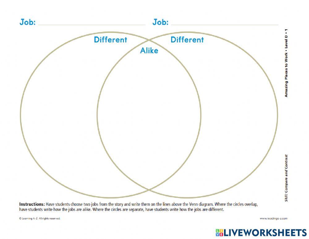 Compare and Contrast online activity for 1 | Live Worksheets