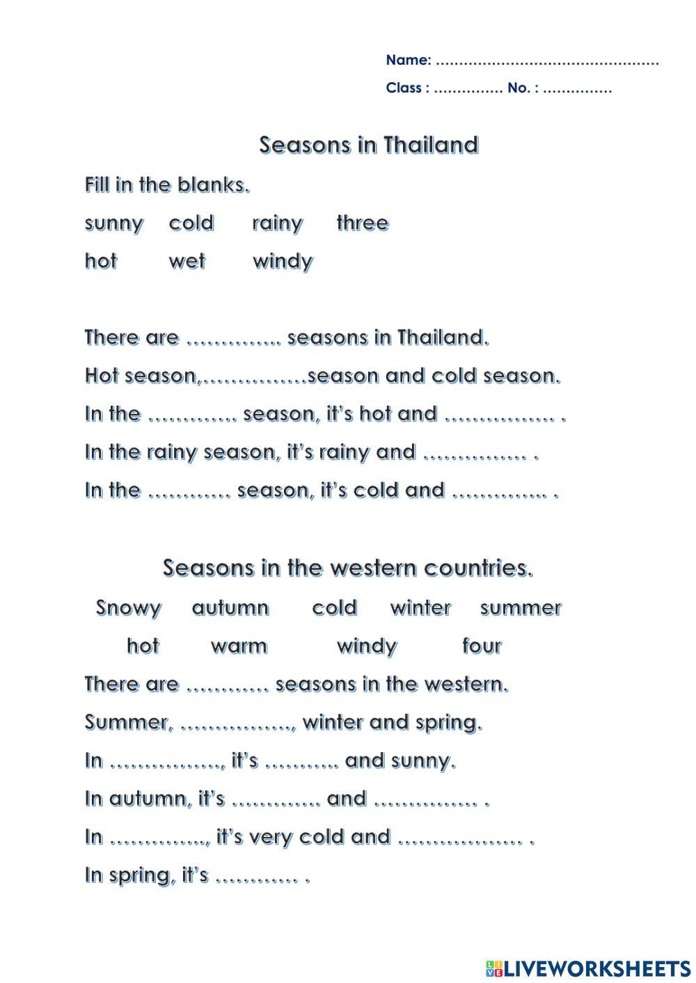 season online exercise for | Live Worksheets