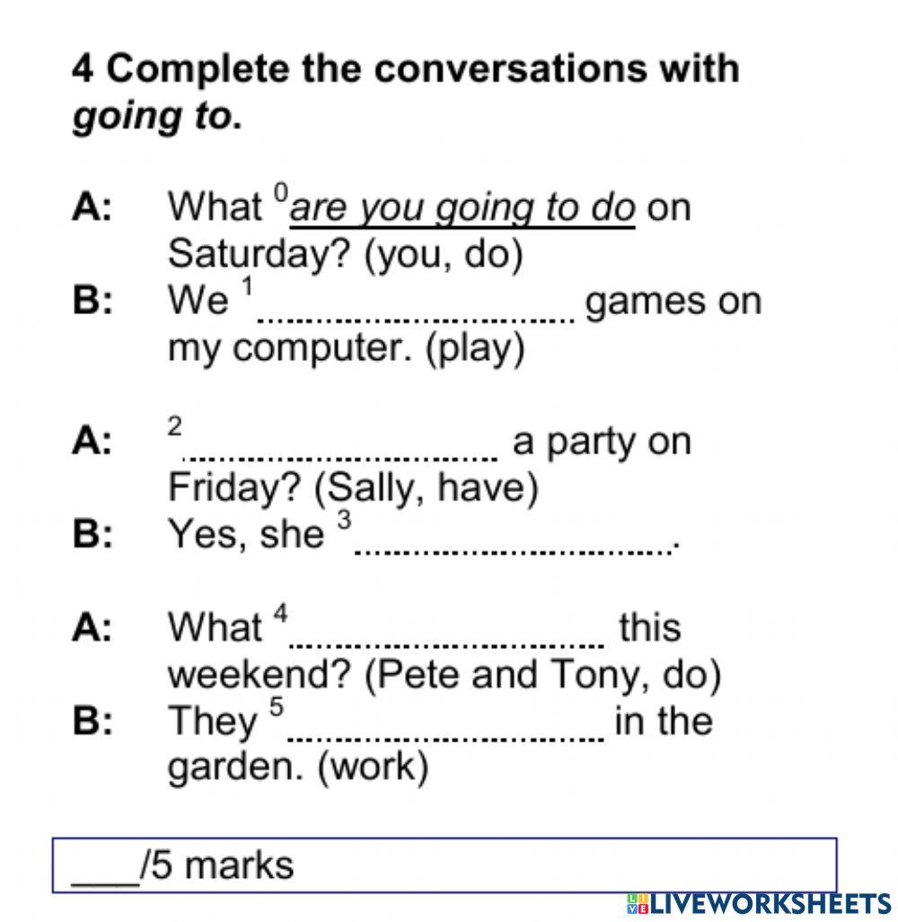 Going to online exercise for A 2 | Live Worksheets