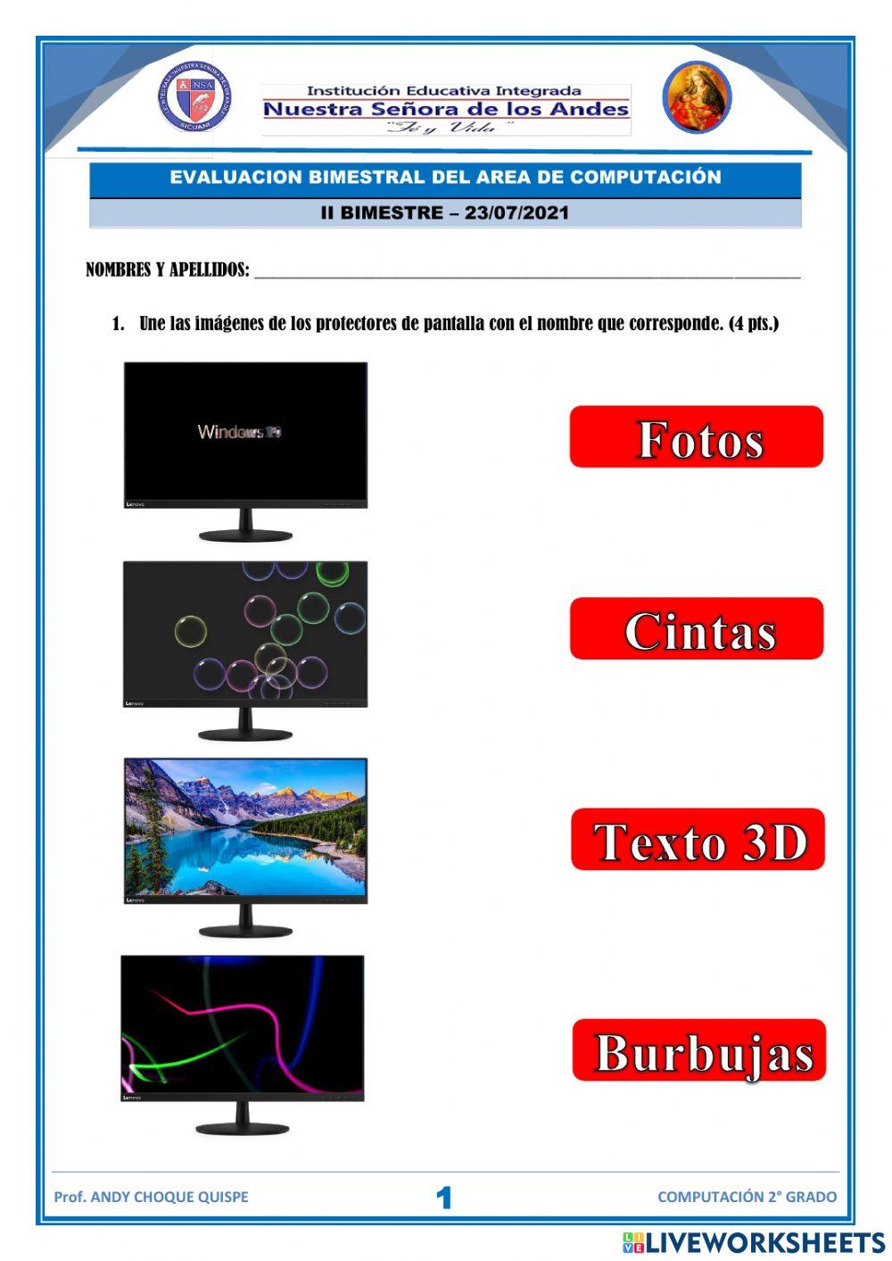COMPUTACION 2° … | Free Interactive Worksheets | 3214730