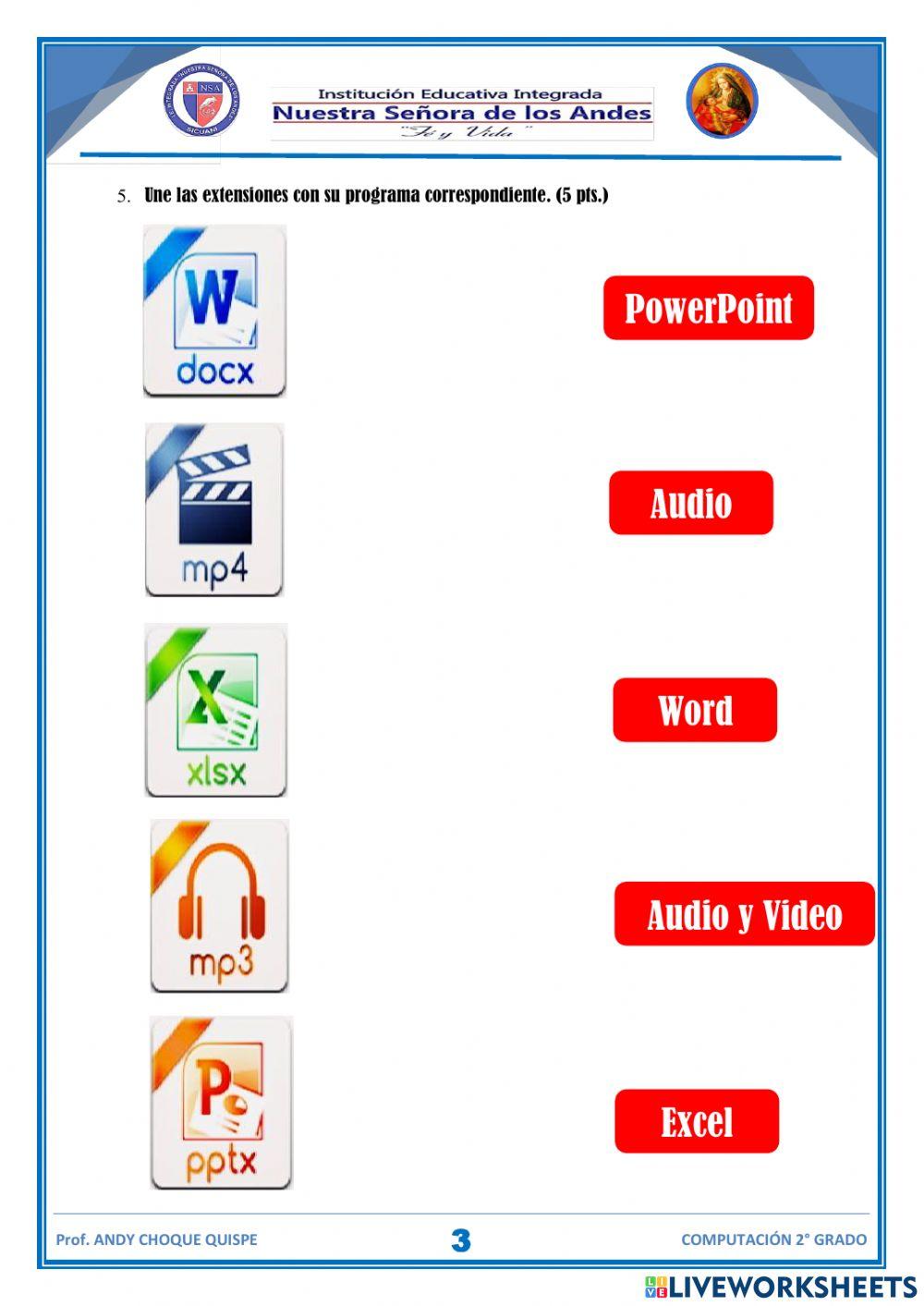 COMPUTACION 2° … | Free Interactive Worksheets | 3214730