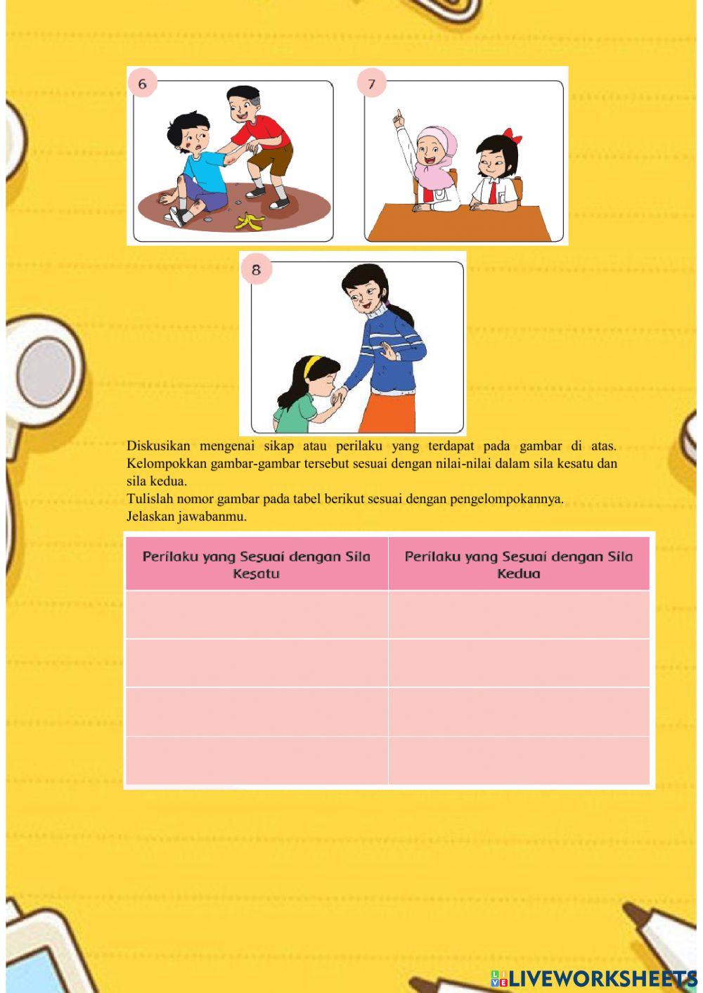 LKPD Tema 1 Subtema 1 PB 2-Kelas 6 worksheet | Live Worksheets