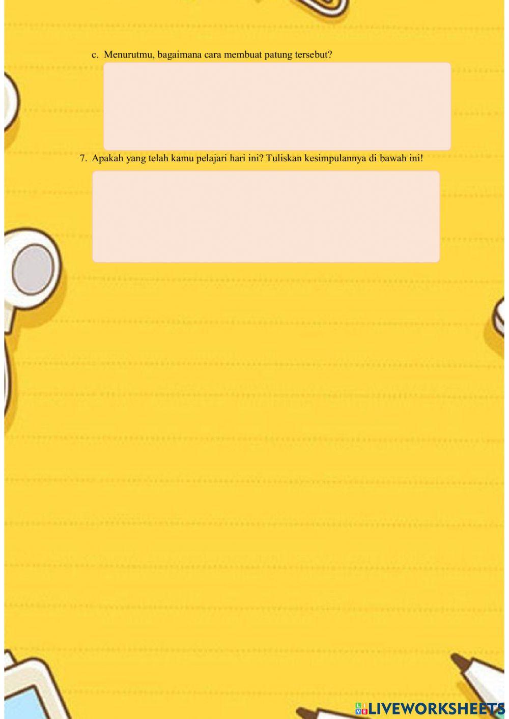 LKPD Tema 1 Subtema 1 PB 2-Kelas 6 worksheet | Live Worksheets