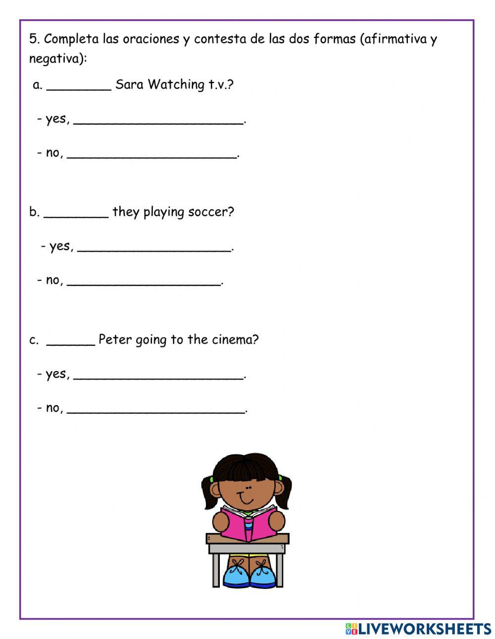 Presente Contin… | Free Interactive Worksheets | 1188650