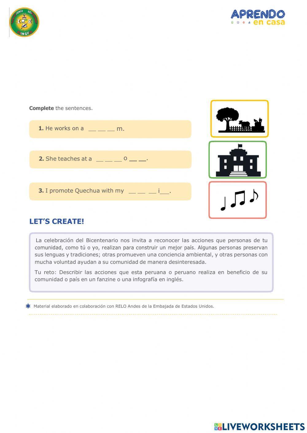 People who make a difference online exercise for 3, 4 | Live Worksheets