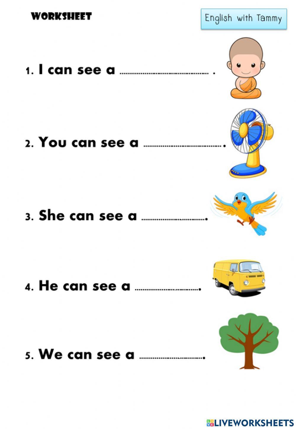 I-We can see worksheet | Live Worksheets