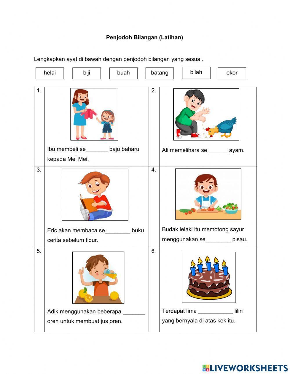 Penjodoh Bilangan Interactive And Downloadable Worksheet You Can Do