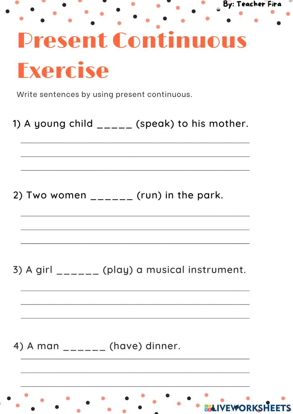 Year 5 Unit 4: Present Continuous worksheet | Live Worksheets