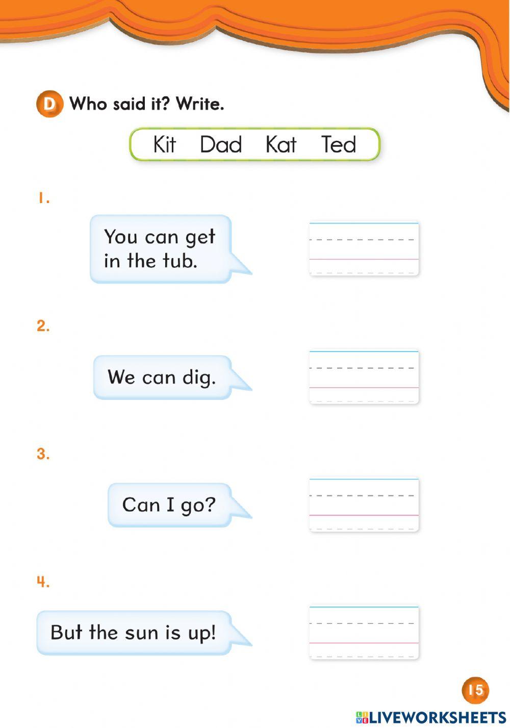 Fun in the mud worksheet | Live Worksheets